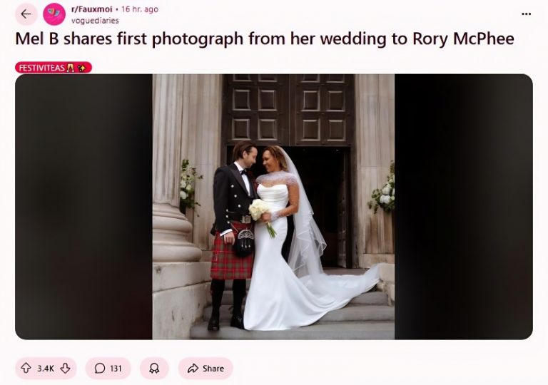 Mel B Wedding Dress Stuns Fans As She Marries Rory McPhee